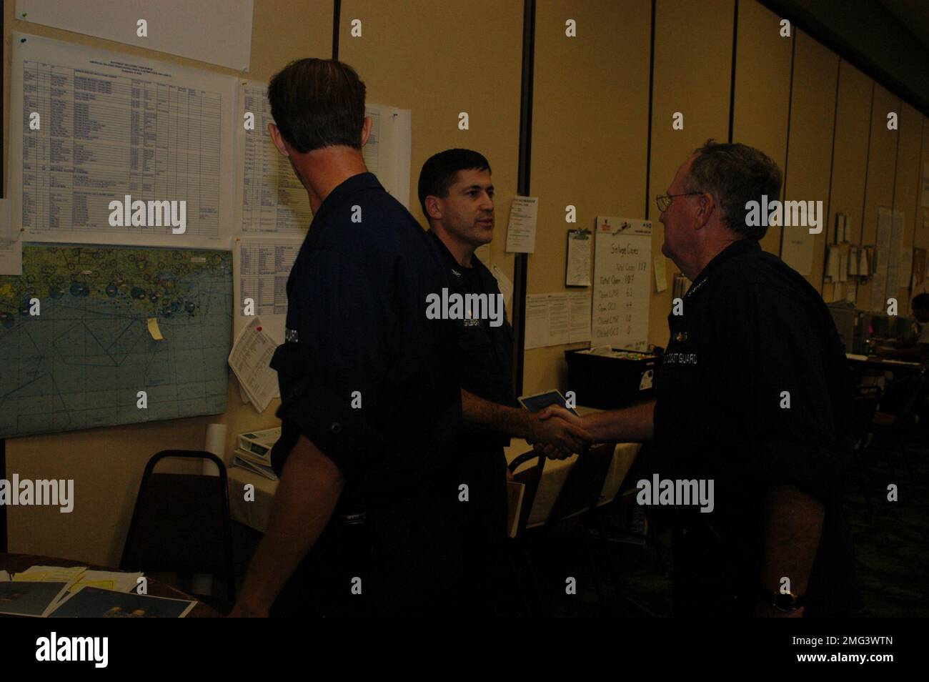 Admiral Collins Visit - 26-HK-3-56. Admiral Collins talking with CAPT ...