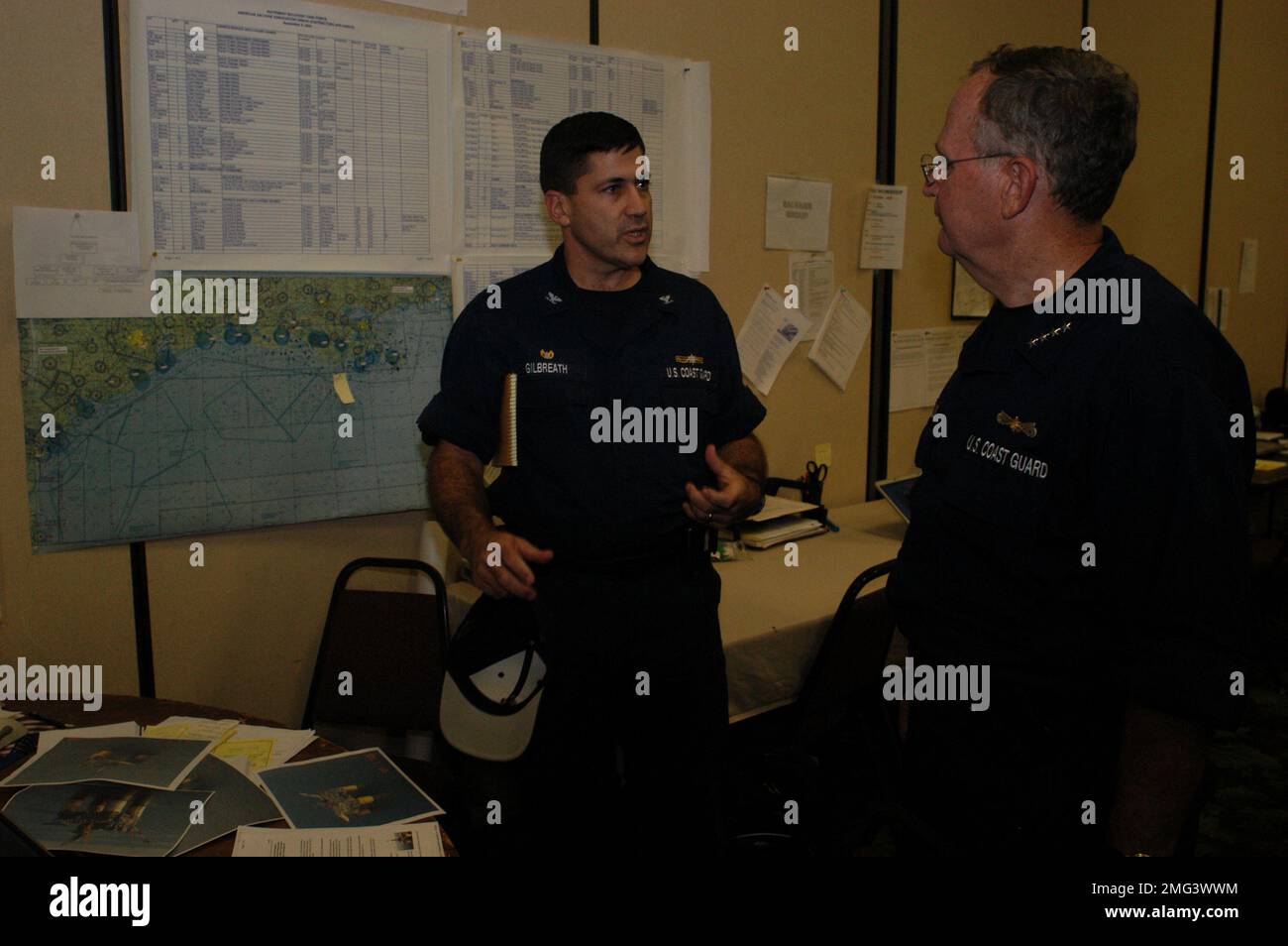 Admiral Collins Visit - 26-HK-3-57. Admiral Collins talking with CAPT ...