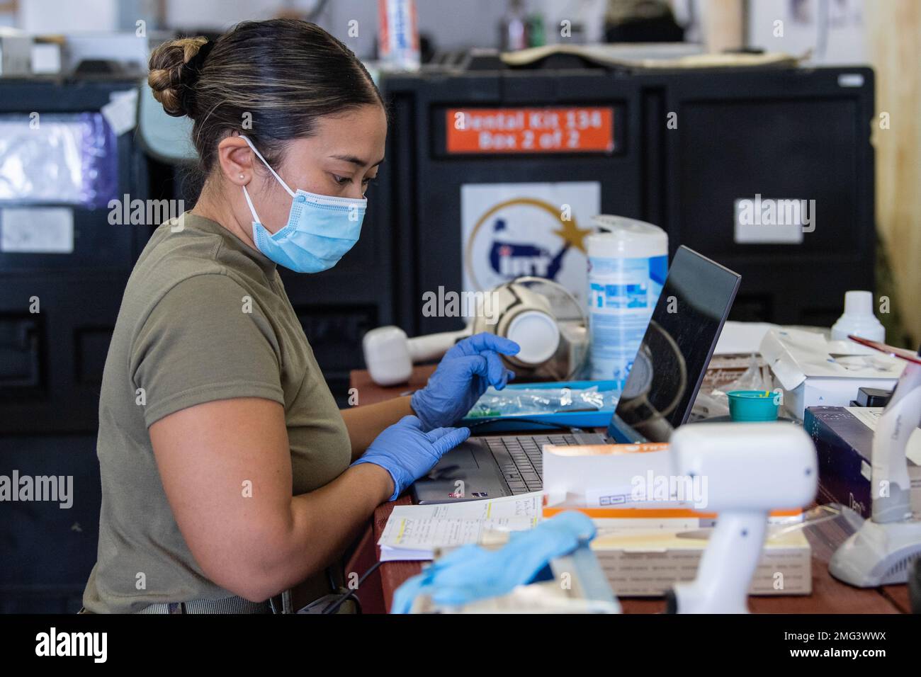 U.S. Air Force Sr. Amn. Devon Bouffard, a dental technician, 158th ...
