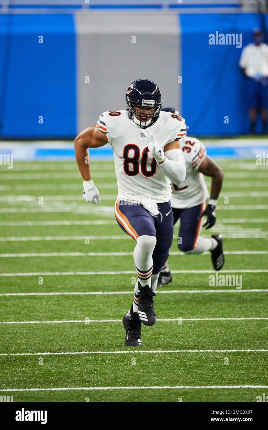 Chicago Bears tight end Jimmy Graham (80) in action against Detroit ...