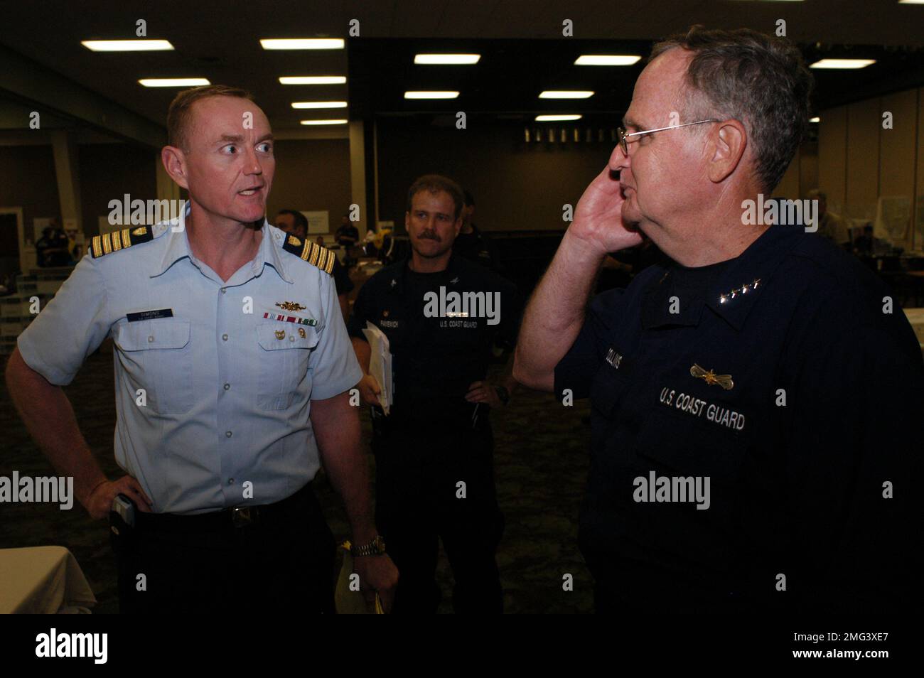 Admiral Collins Visit - 26-HK-3-51. Admiral Collins talking with CAPT ...