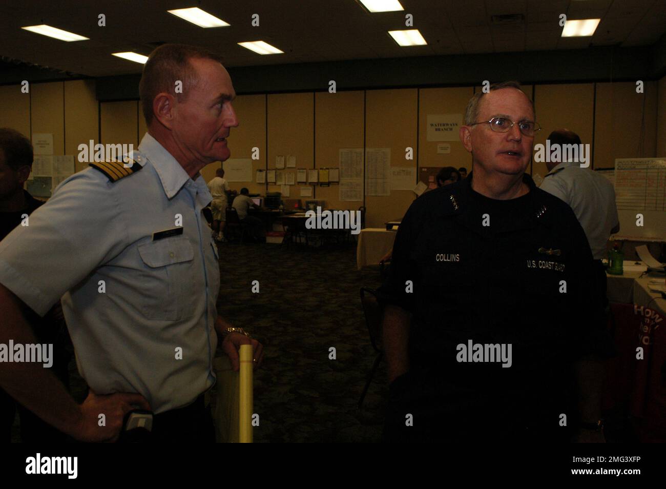 Admiral Collins Visit - 26-HK-3-53. Admiral Collins talking with CAPT ...