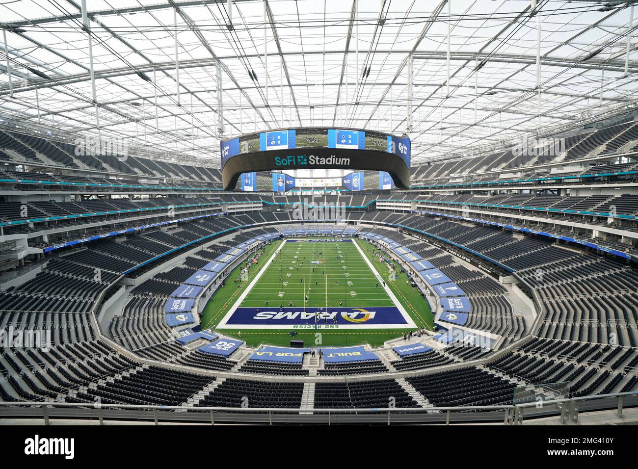 The interior of SoFi Stadium is shown before the Los Angeles Rams play ...