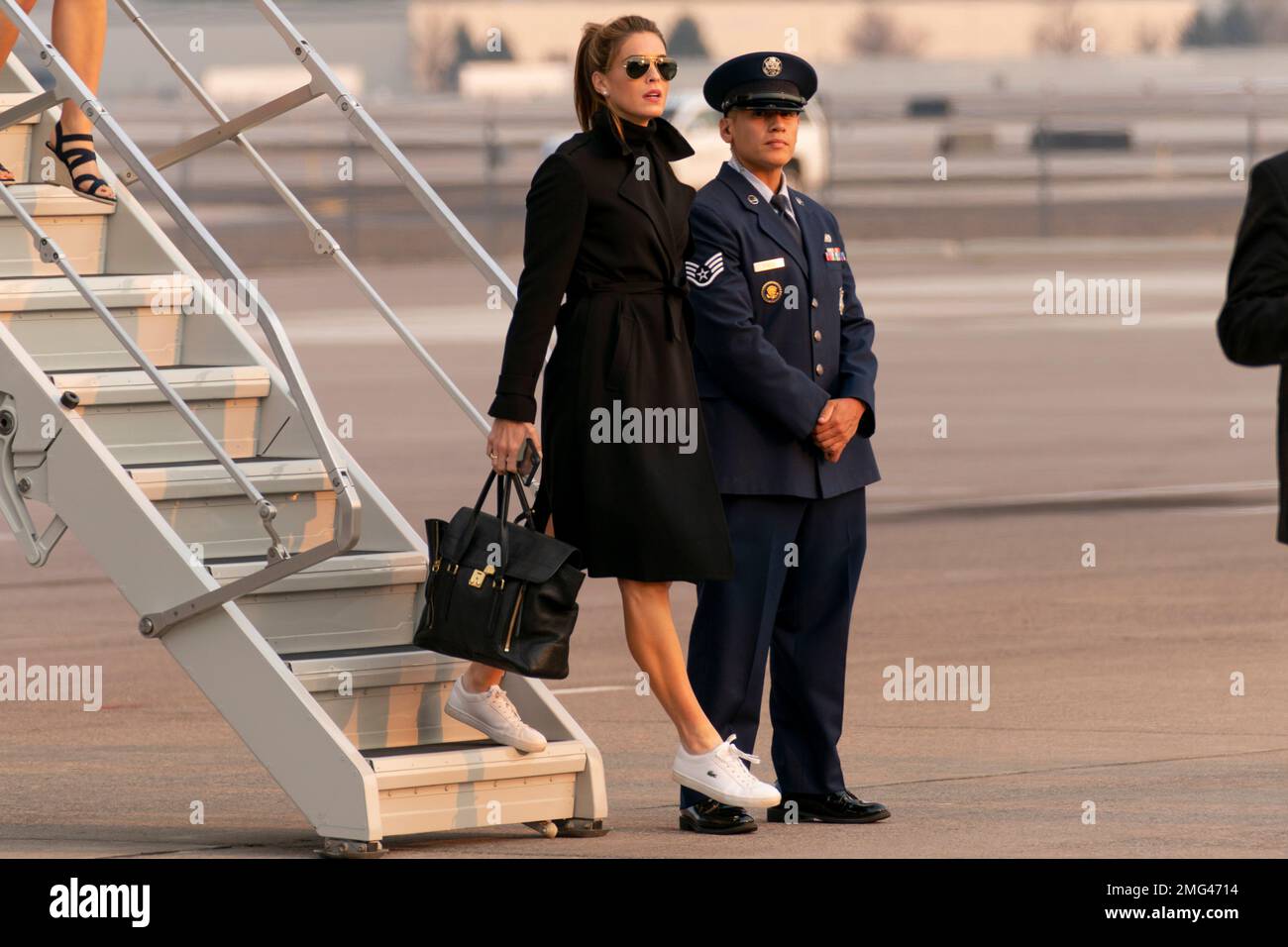 Counselor to the President Hope Hicks arrives with President Donald ...
