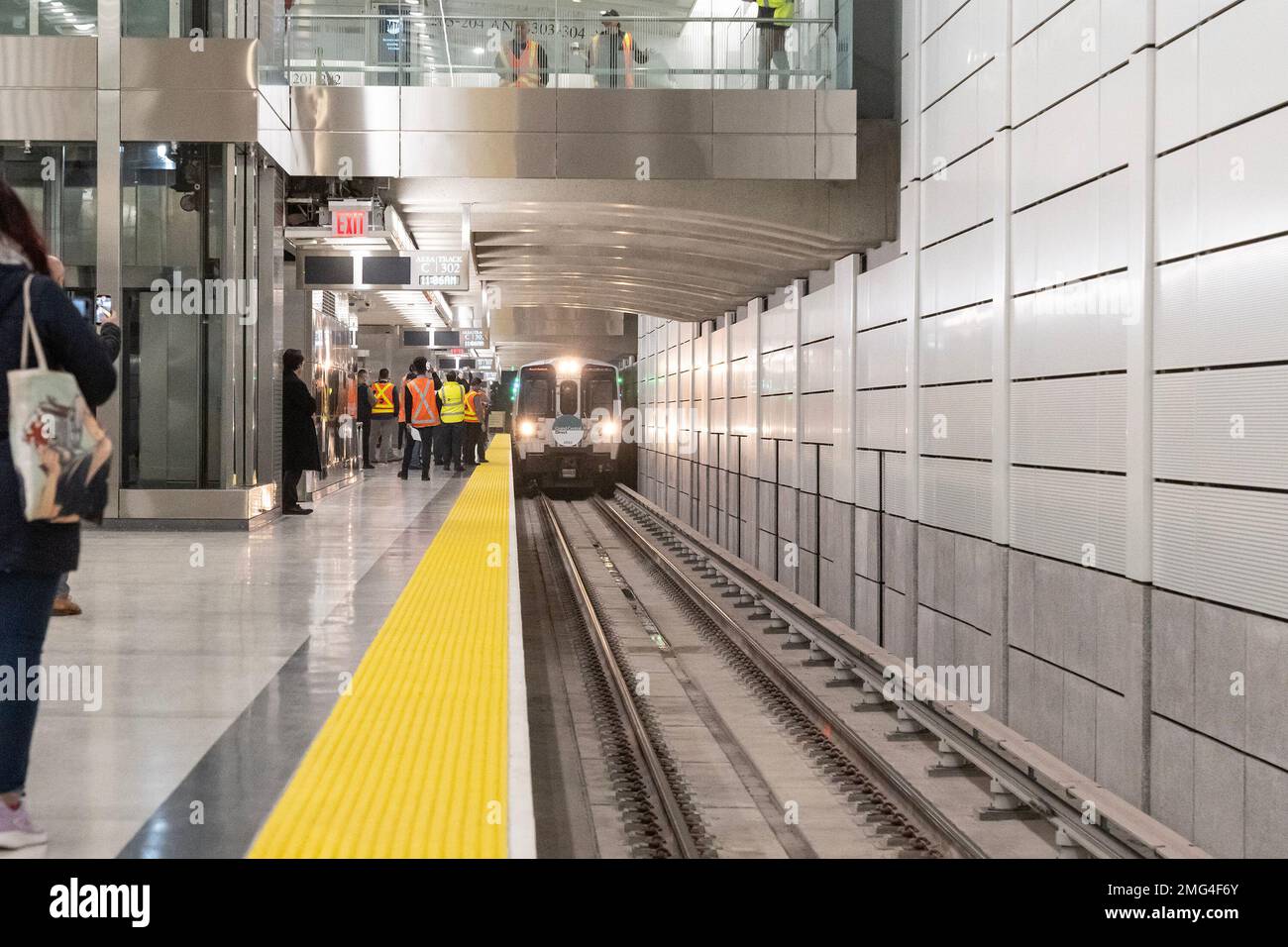New York, United States. 25th Jan, 2023. First inaugural train arrives ...