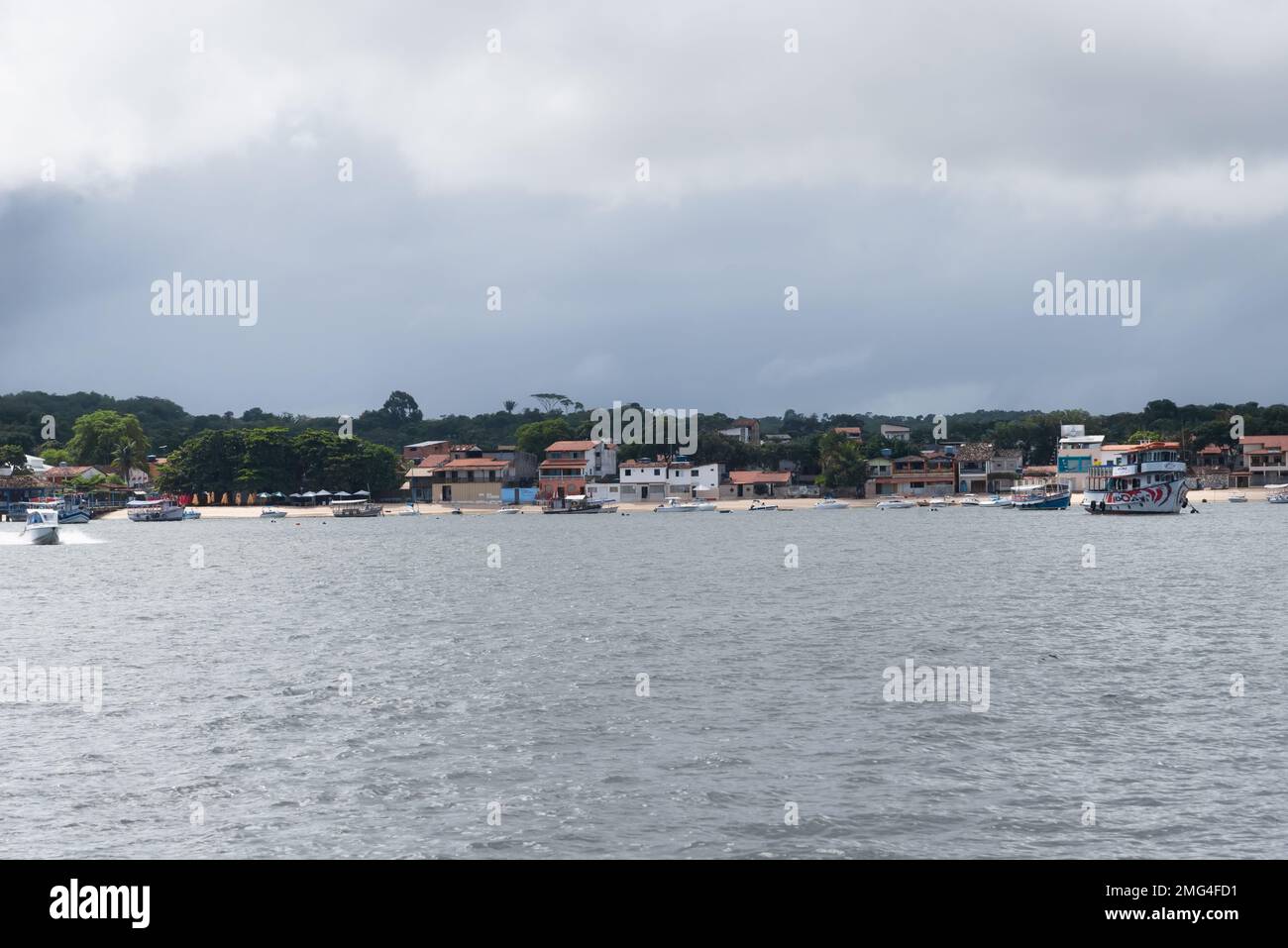 Cairu, Bahia, Brazil - January 19, 2023: View of Gamboa beach from a ...