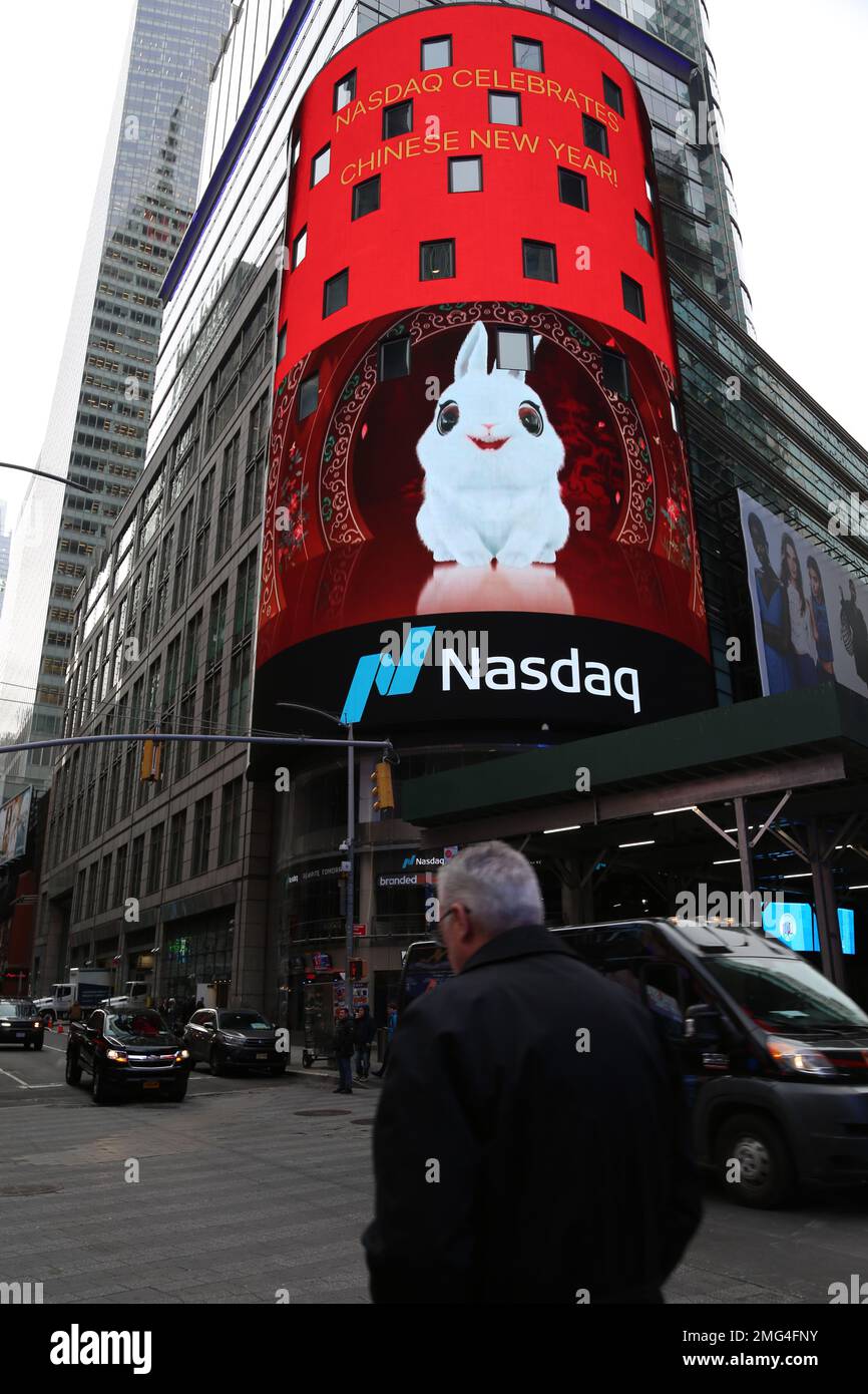 New York, USA. 25th Jan, 2023. An animation program about Chinese Lunar ...