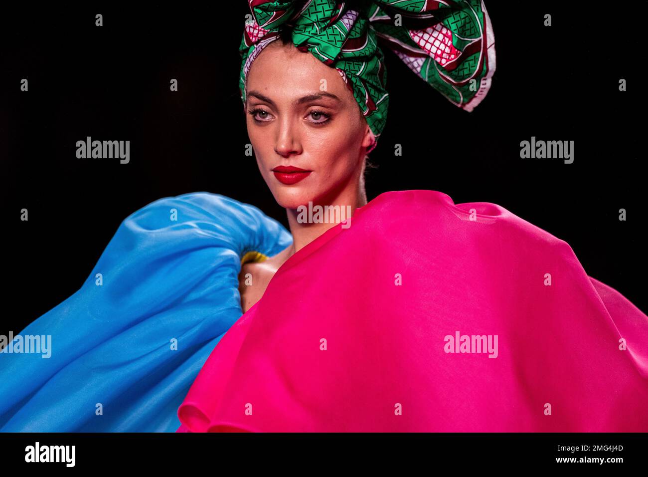 A model displays a creation of Spanish designer Agatha Ruiz de la Prada ...