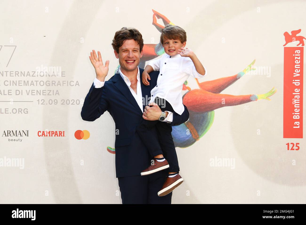 Actors James Norton, left, and Daniel Lamont pose for photographers ...