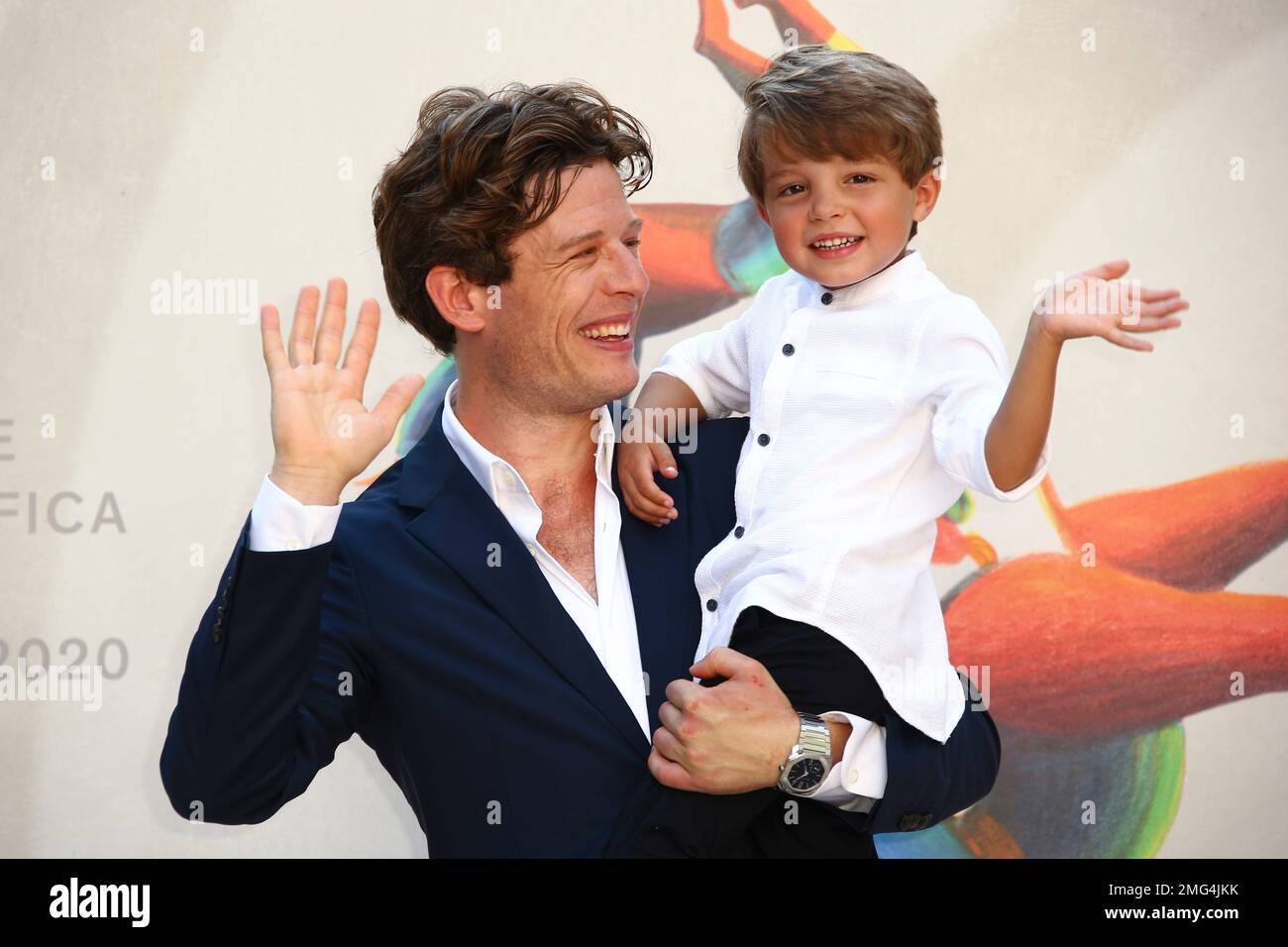 Actors James Norton, left, and Daniel Lamont pose for photographers ...