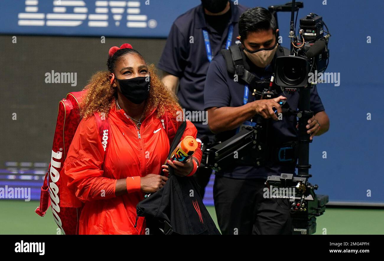 Serena Williams, of the United States, arrives on the court at Arthur ...