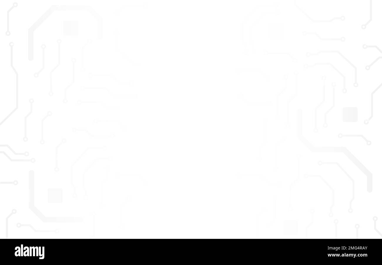 Technology white background. Smooth circuit backdrop. Modern tech ...