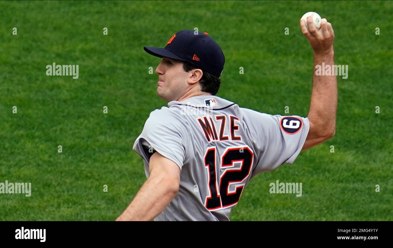 Detroit Tigers pitcher Casey Mize throws against the Minnesota Twins in ...