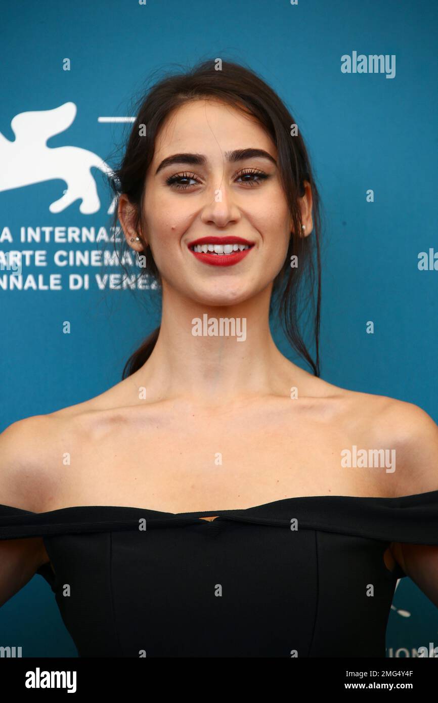 poses for photographers at the photo call for the film 'Laila in Haifa ...