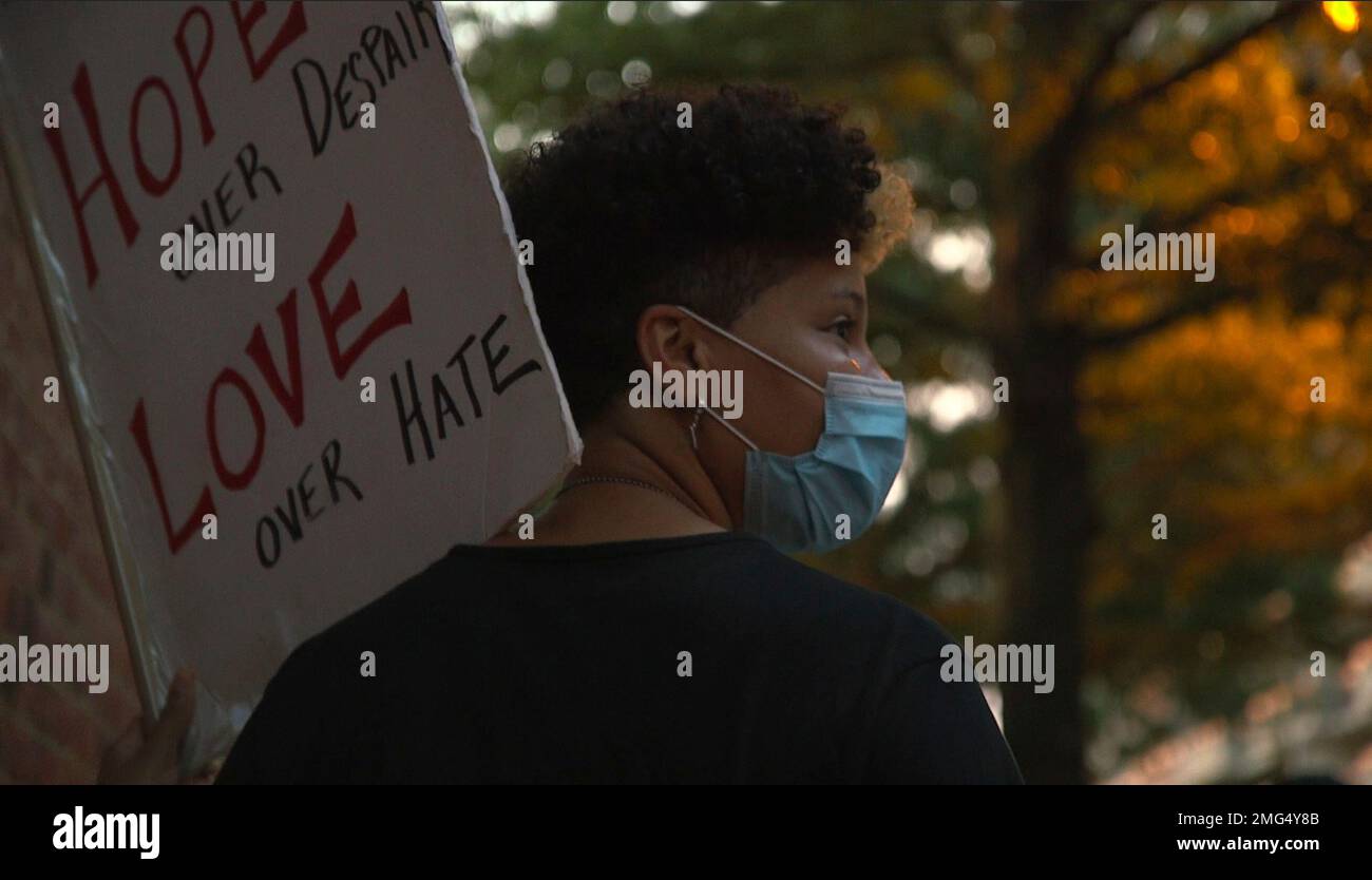 In this image taken from video, activist and rapper Genesis Be ...