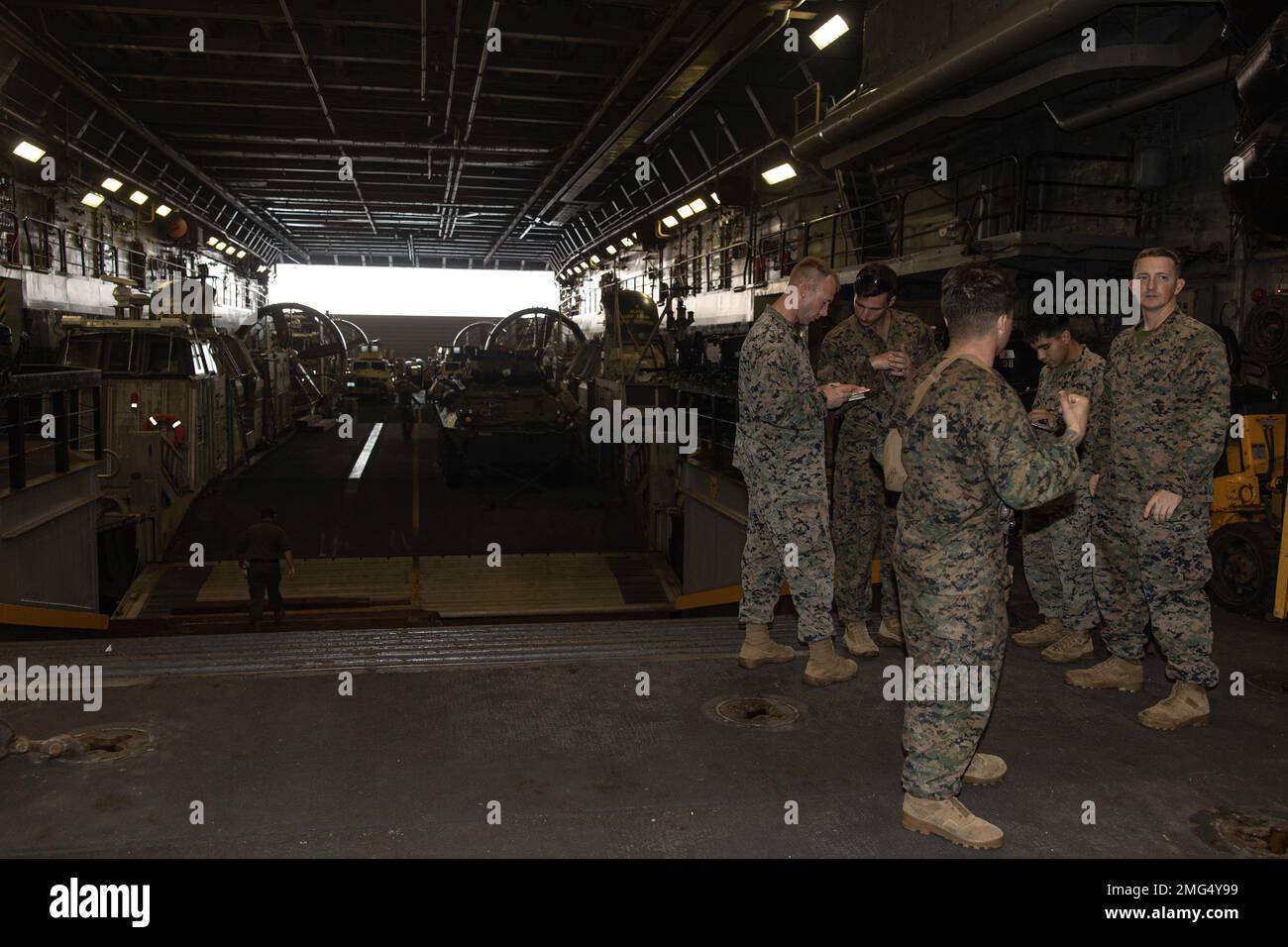 U.S. Marines with Battalion Landing Team 2/5, 31st Marine Expeditionary ...