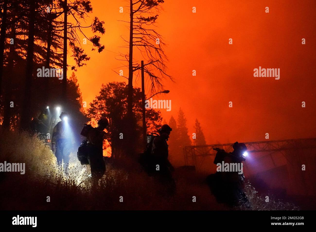 Members of the Laguna Hotshots, out of the Cleveland National Forest ...
