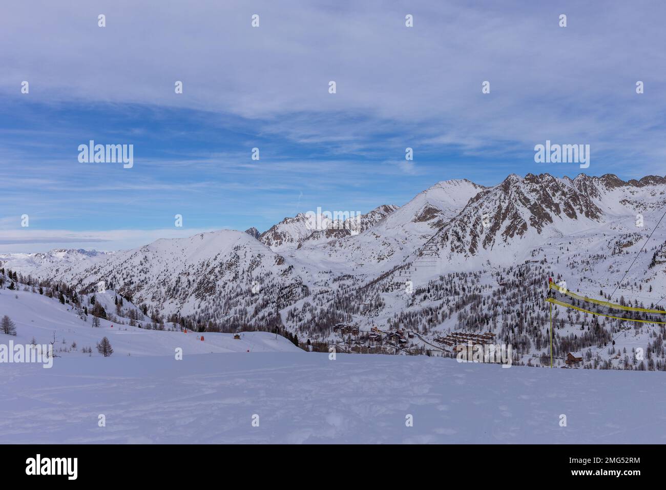 Winter snowy landscape. Nature scenery. Winter background. Alpine ...