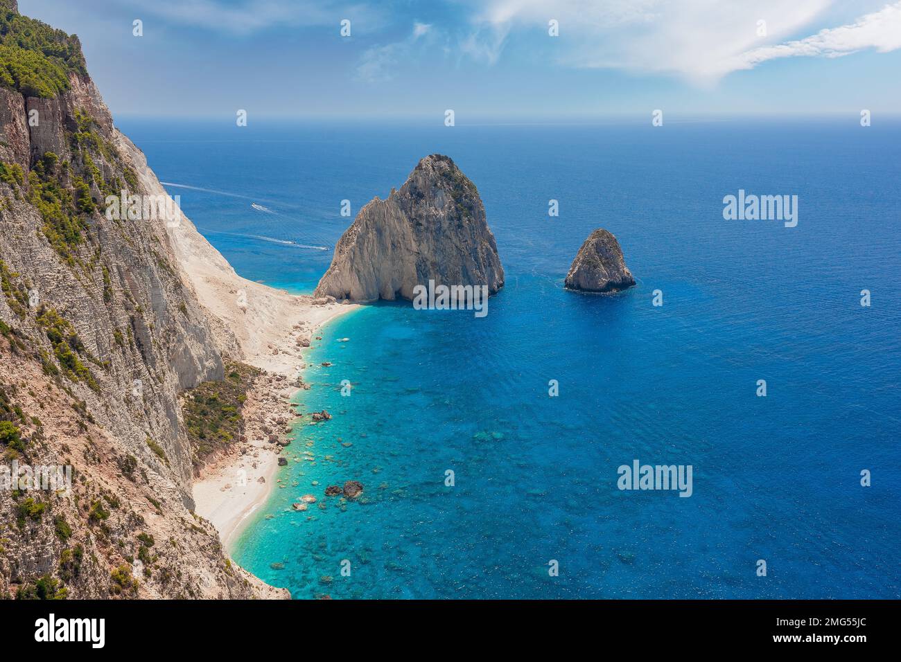 Mizithres cliff rock in zakynthos ionian island hi-res stock ...