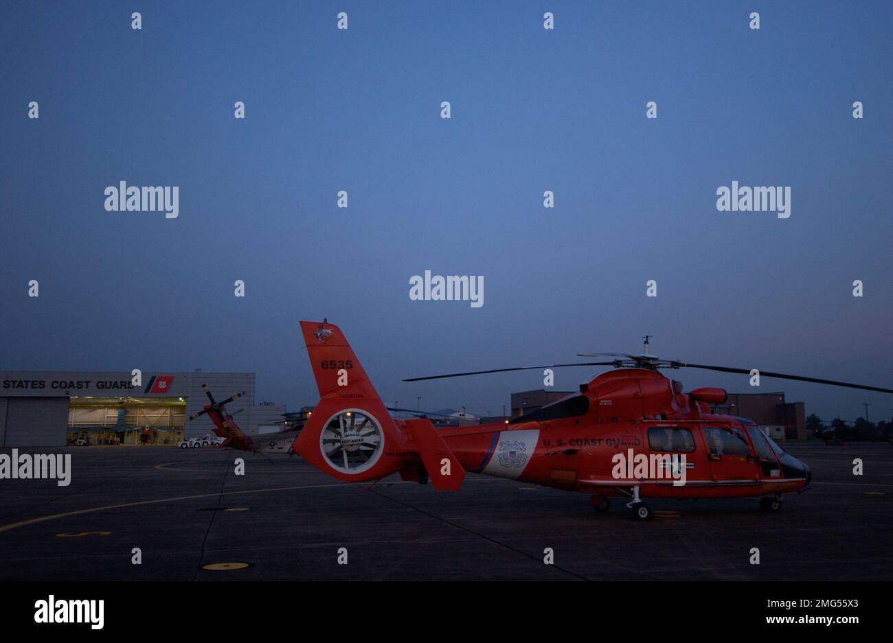 Aircrafts - HH-65 Dolphin - 26-HK-54-82. HH-65 on CG ramp at sunrise ...