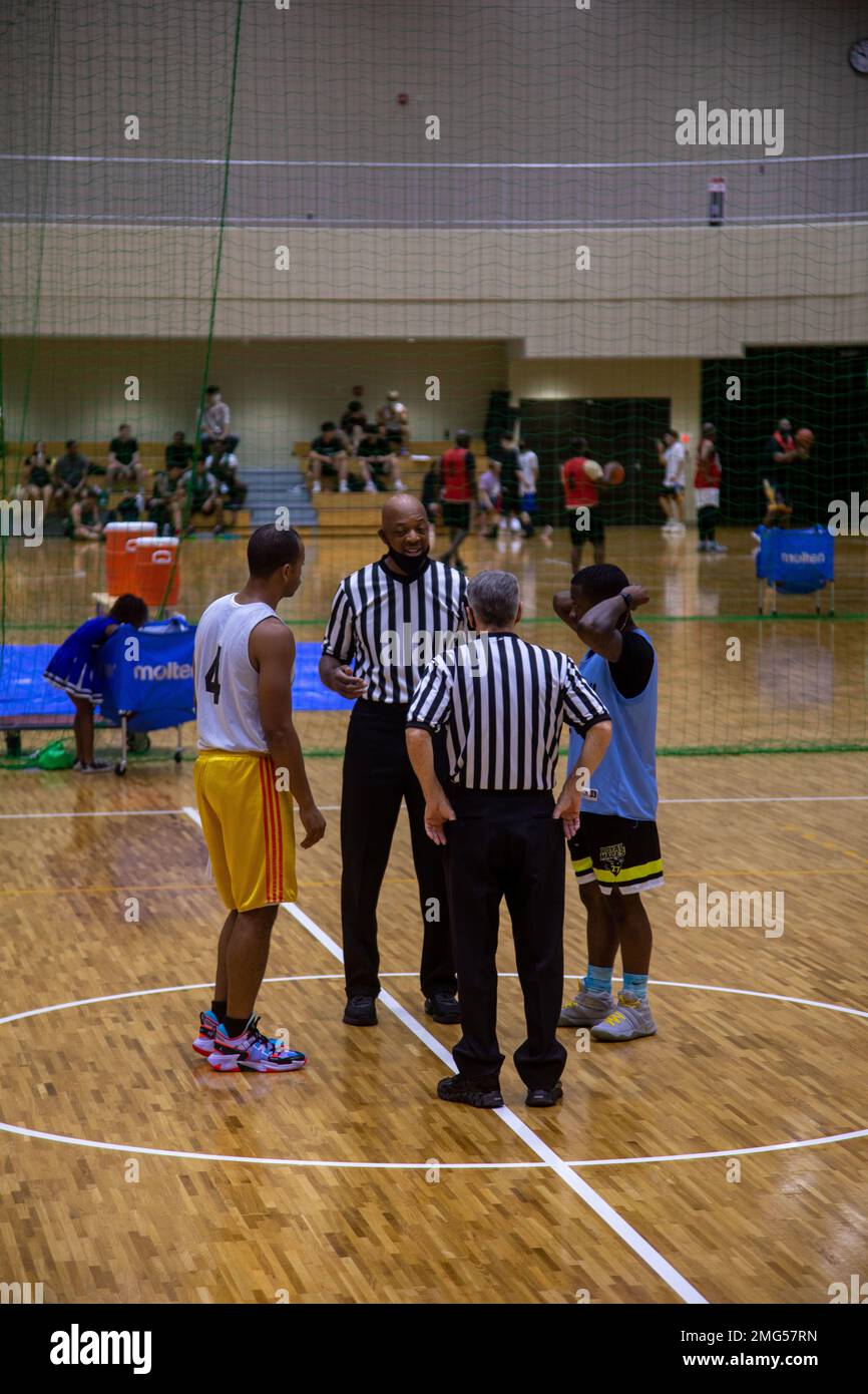 Referees from Marine Corps Community Services Intramural Sports brief ...