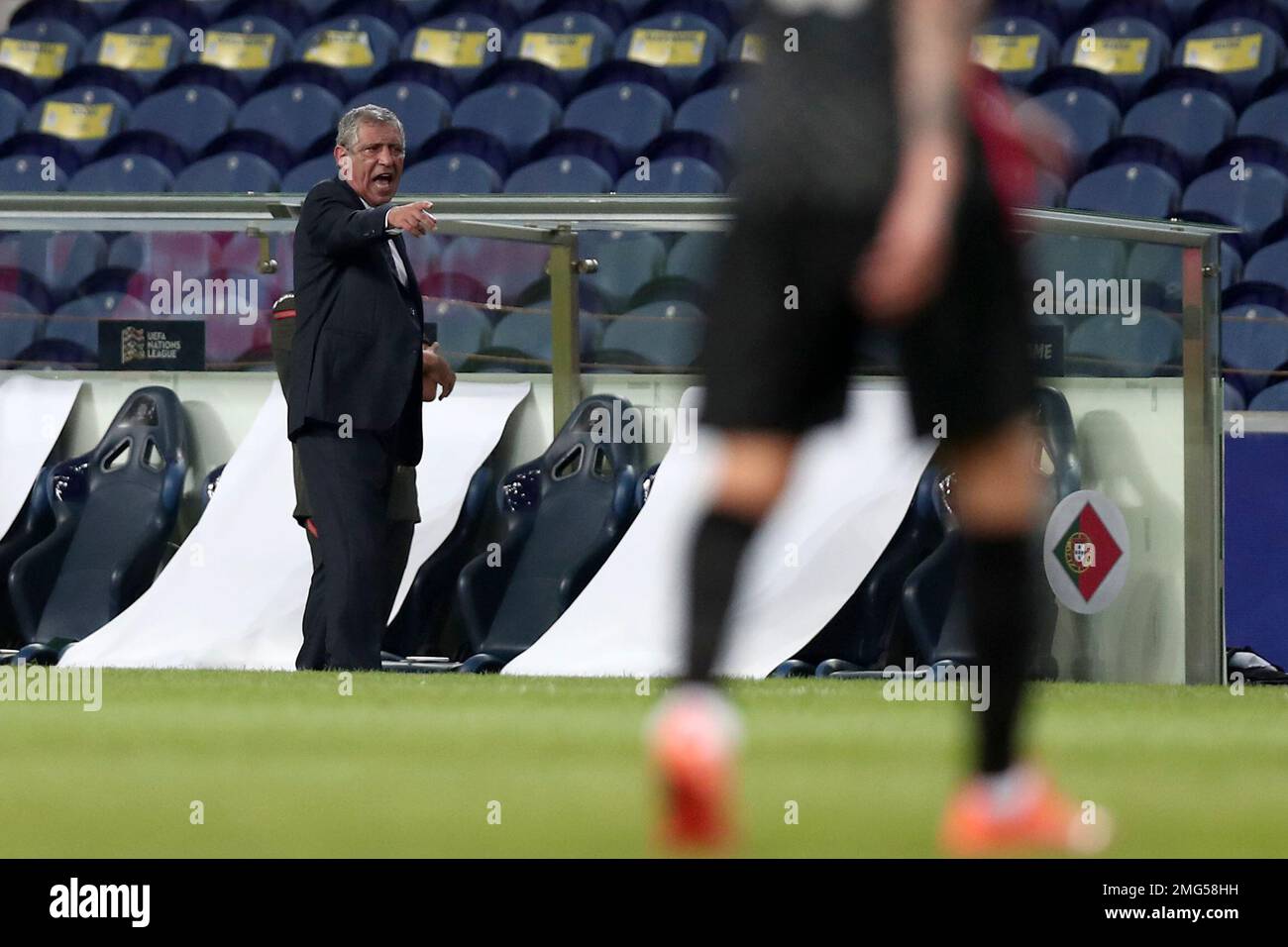 Portugal coach Fernando Santos gestures during the UEFA Nations League ...