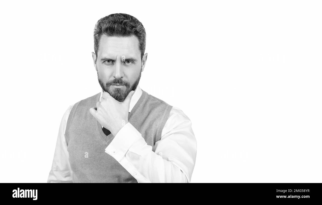 Serious bearded man handsome Cut Out Stock Images & Pictures - Alamy