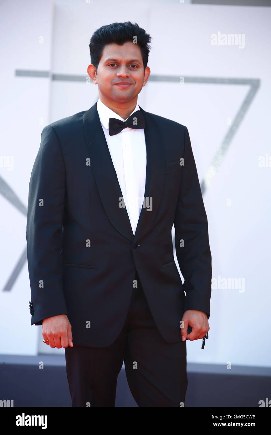 Aditya Modak poses for photographers upon arrival at the premiere of the film 'The Disciple ...