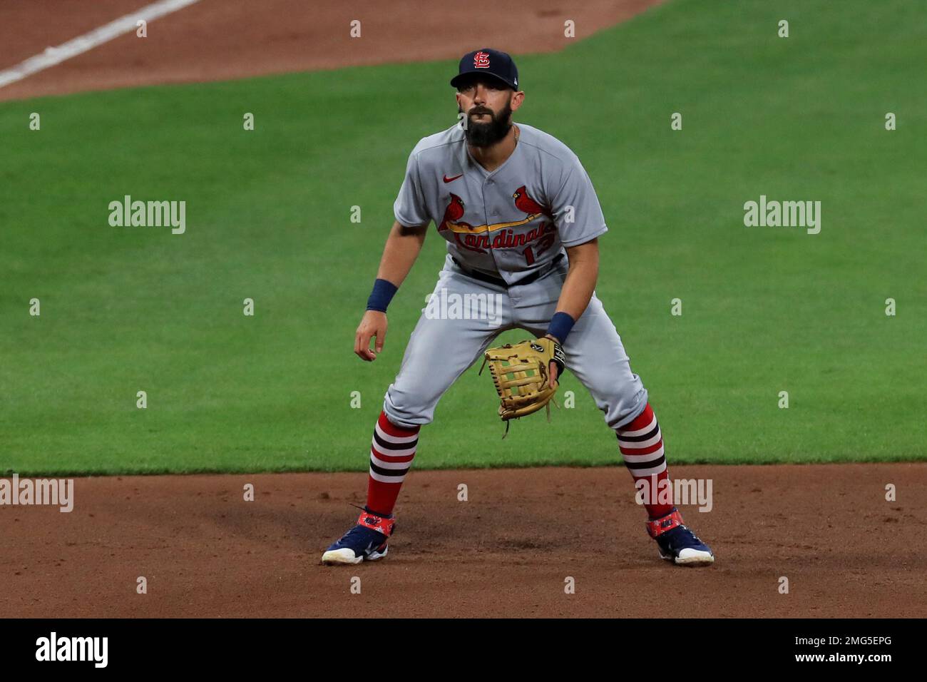 St. Louis Cardinals' Matt Carpenter plays the field during a baseball ...