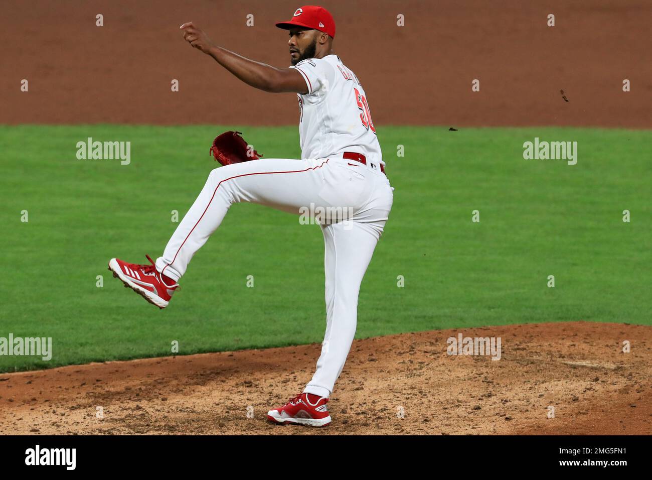 Cincinnati Reds' Amir Garrett throws during a baseball game against the ...