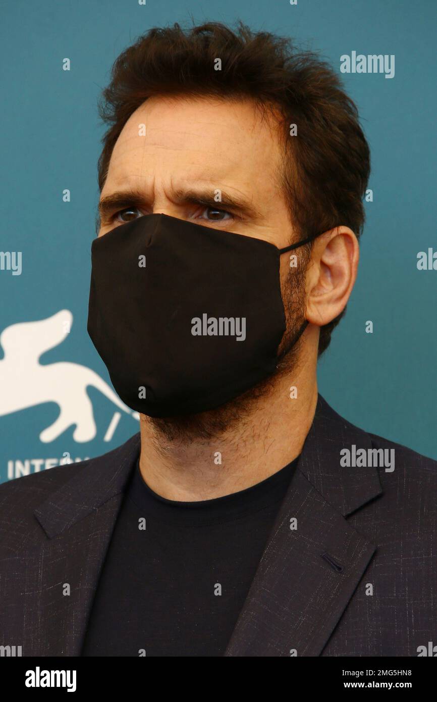 Actor Matt Dillon poses for photographers with a mask upon arrival at ...