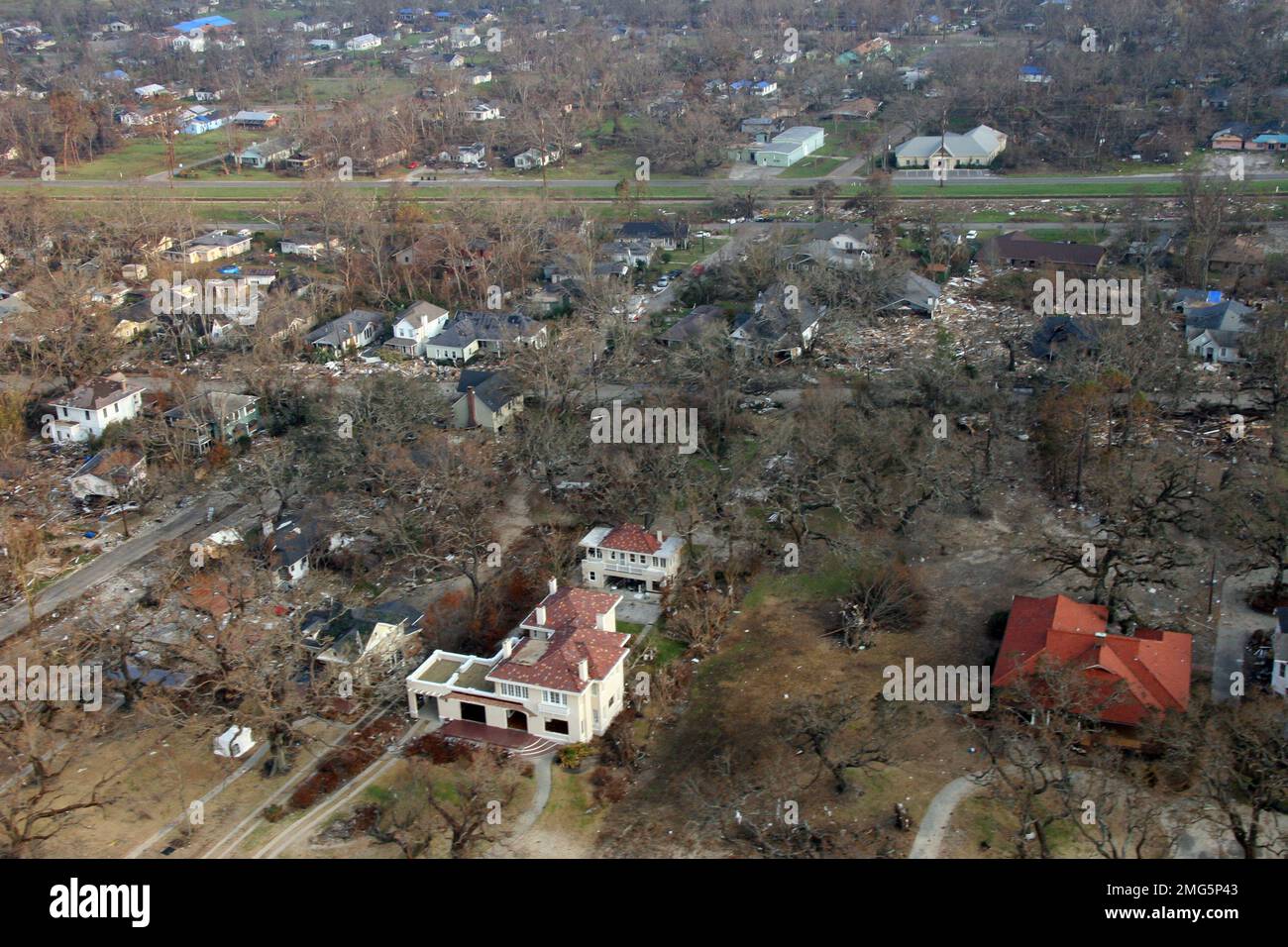 Aftermath - Aerial - 26-HK-296-113. Hurricane Katrina Stock Photo - Alamy