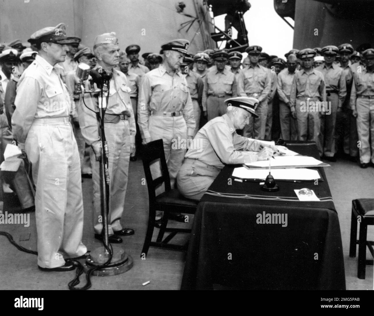 FILE- In this Sept. 2, 1945, file photo, Admiral Chester W. Nimitz ...