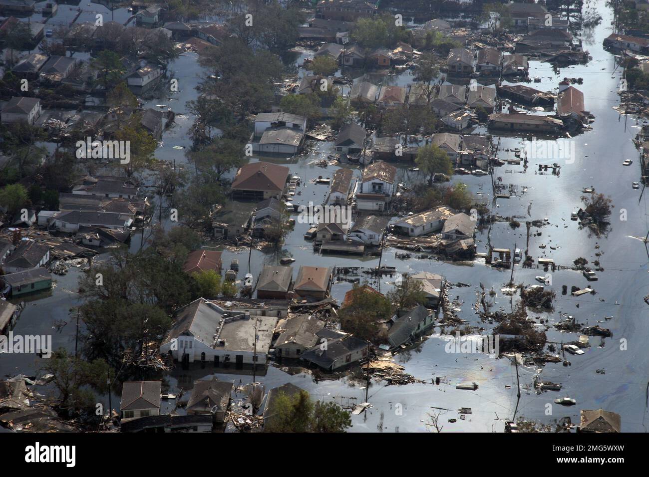 Aftermath - Aerial - 26-HK-296-202. Hurricane Katrina Stock Photo - Alamy