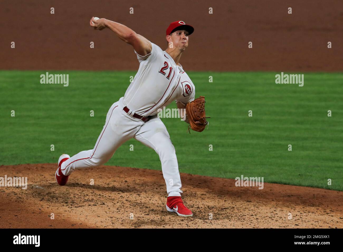Cincinnati Reds' Michael Lorenzen throws during a baseball game against ...