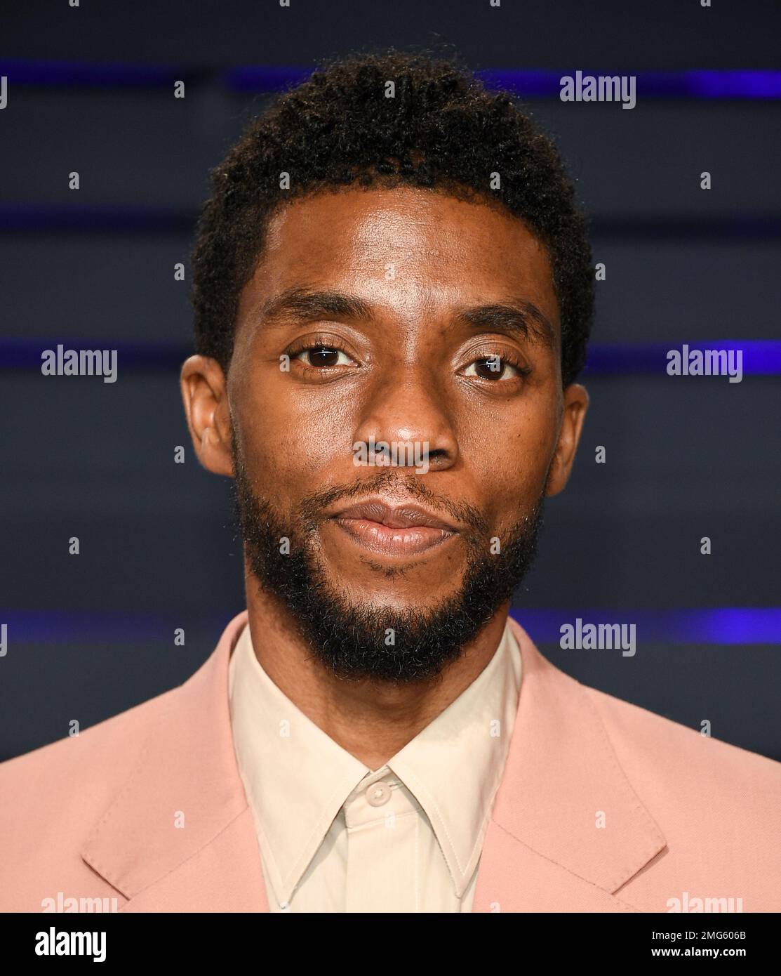 Actor Chadwick Boseman arrives at the Vanity Fair Oscar Party on Sunday ...