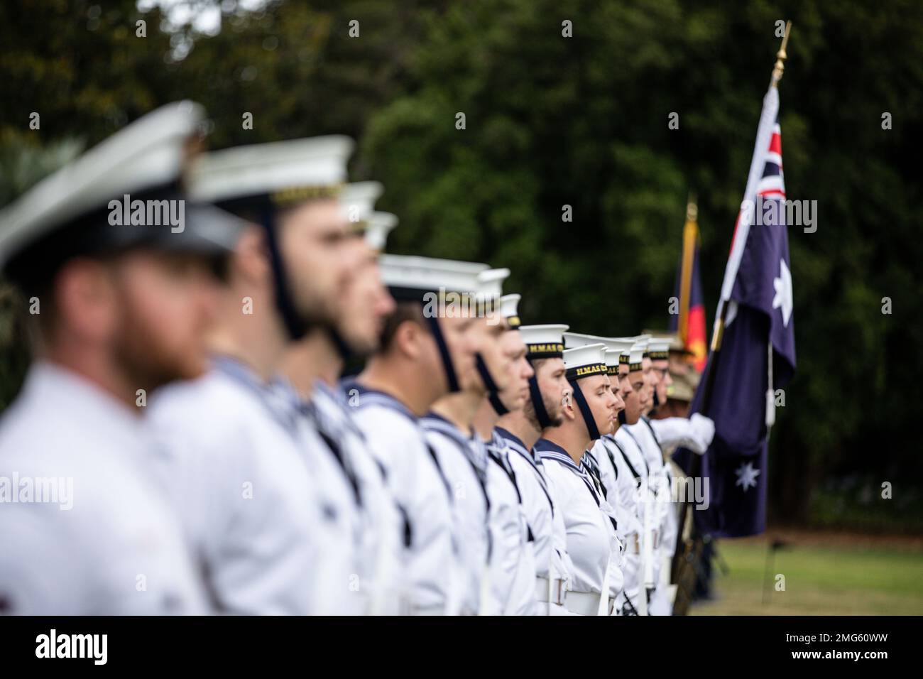 Australian Defence Force members are seen during the Australia Day ...
