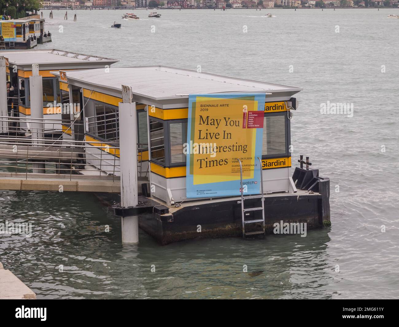 Giardini della Biennale Water bus stop Venice Italy Stock Photo - Alamy
