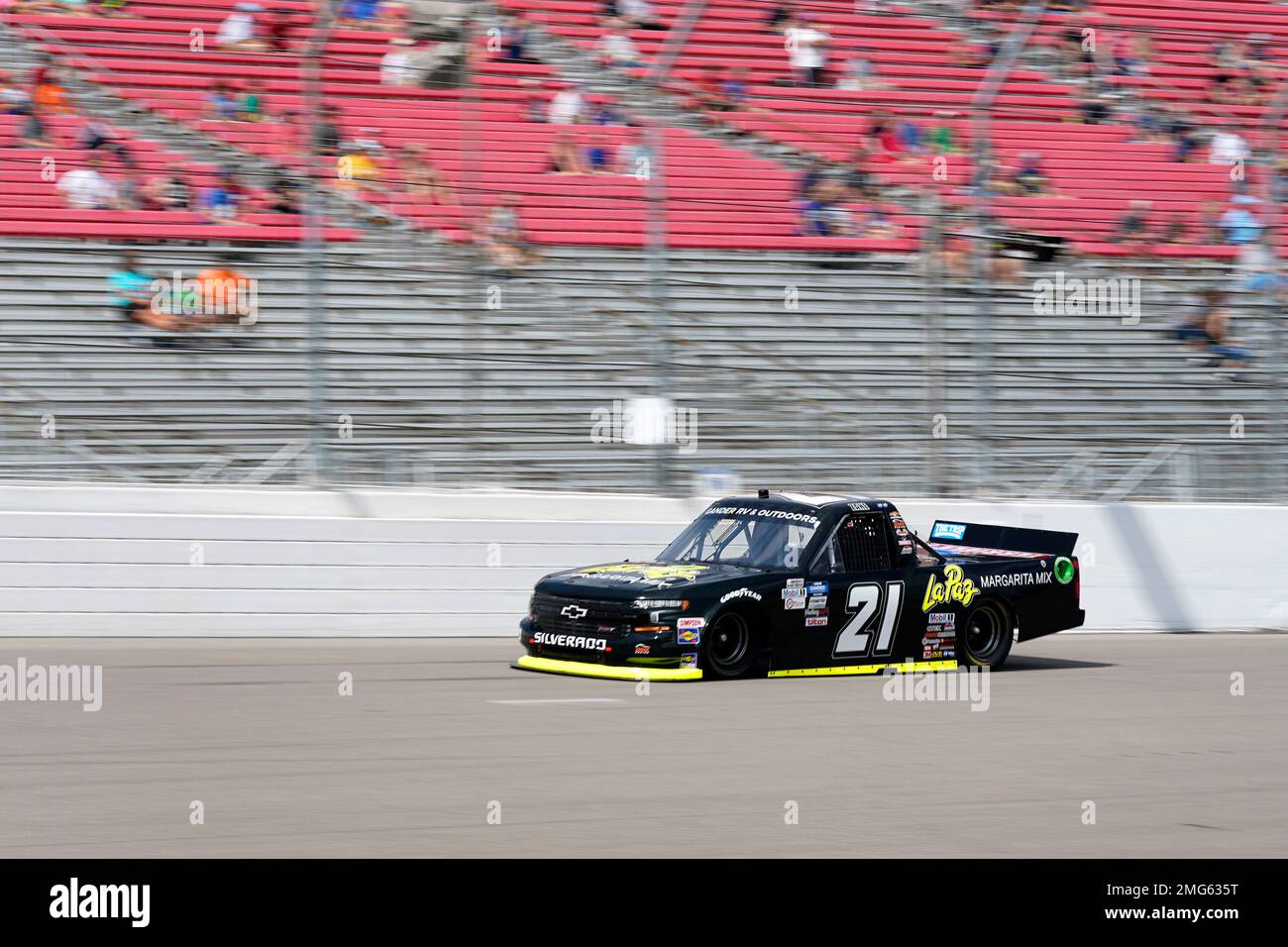 Zane Smith drives into Turn 1 during a NASCAR Truck Series race at ...