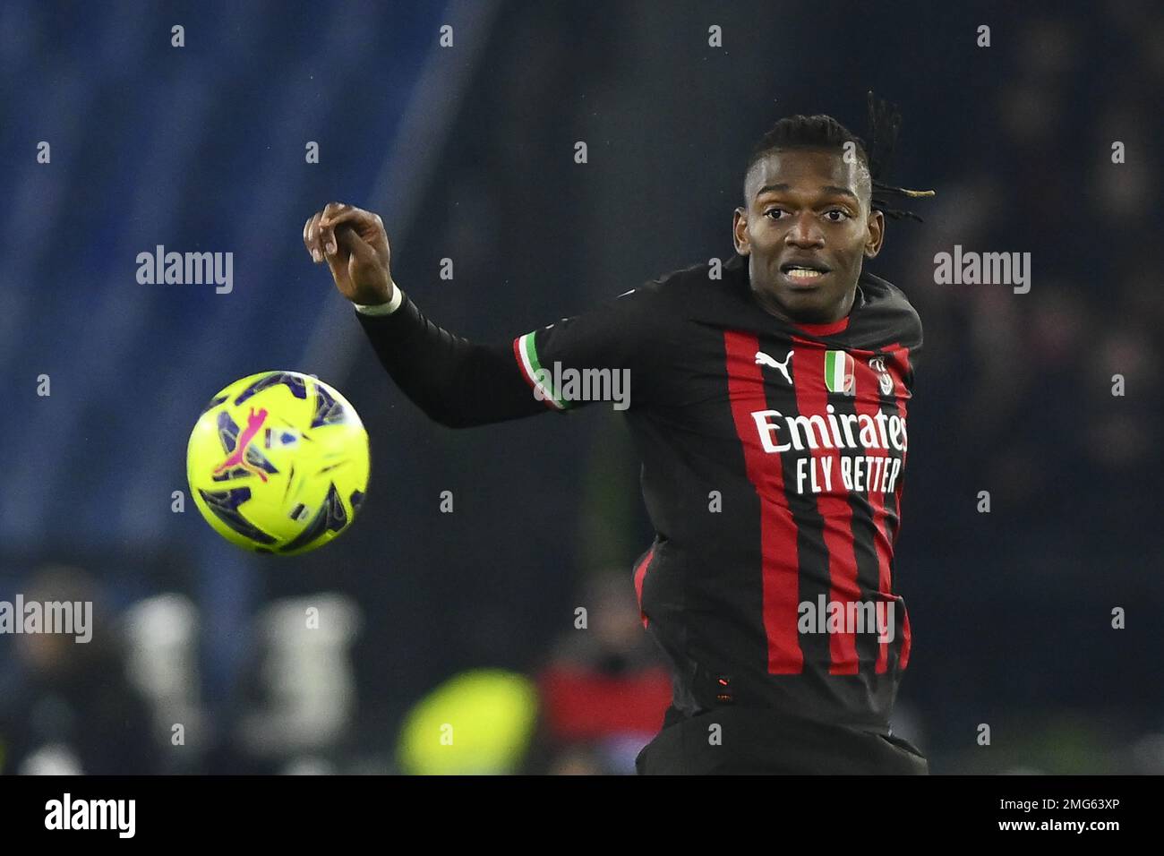 Rafael Leão of A.C. Milan during the 19th day of the Serie A ...