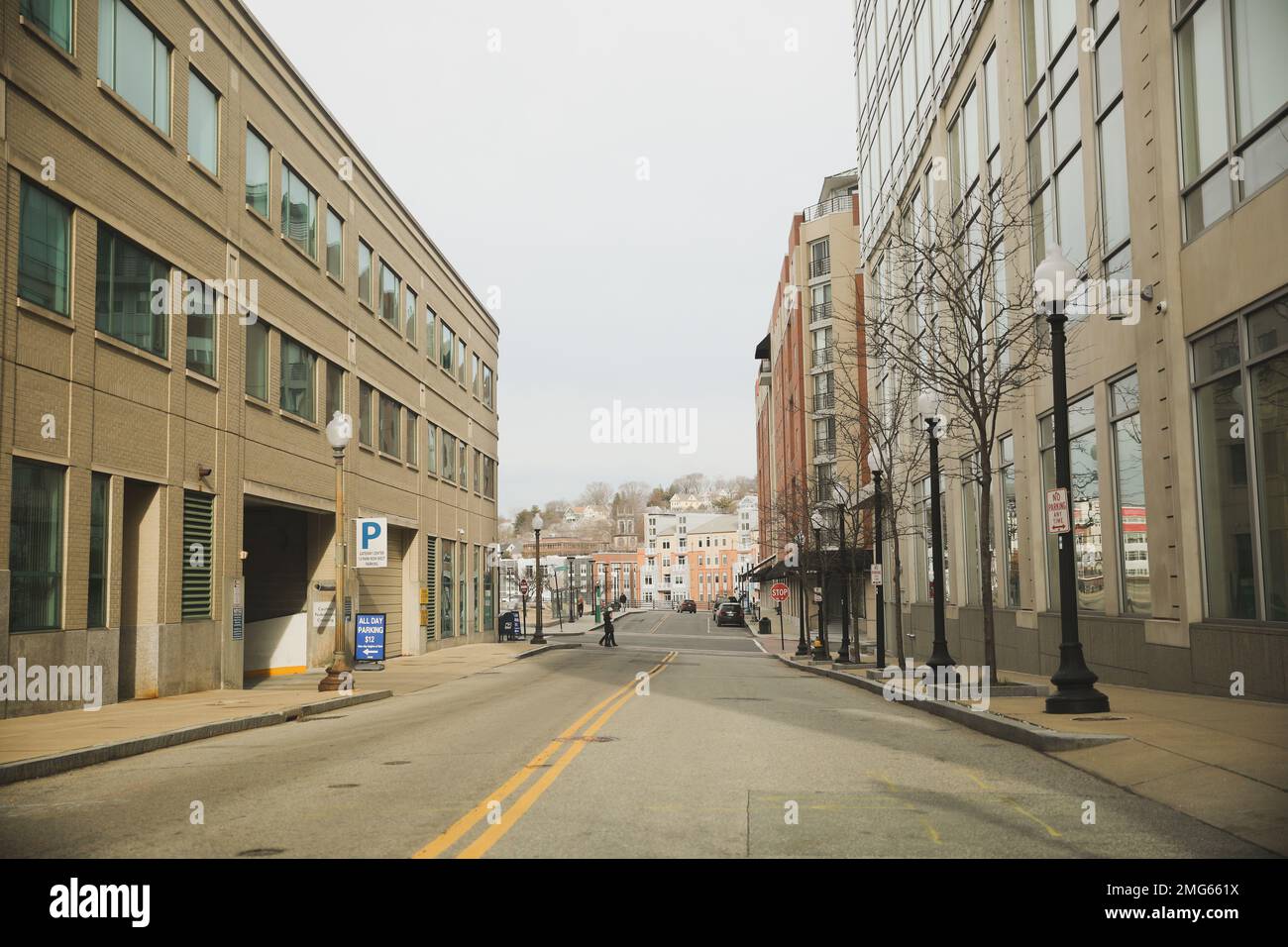 Street photos Rhode Island Providence urban buildings driving Stock ...