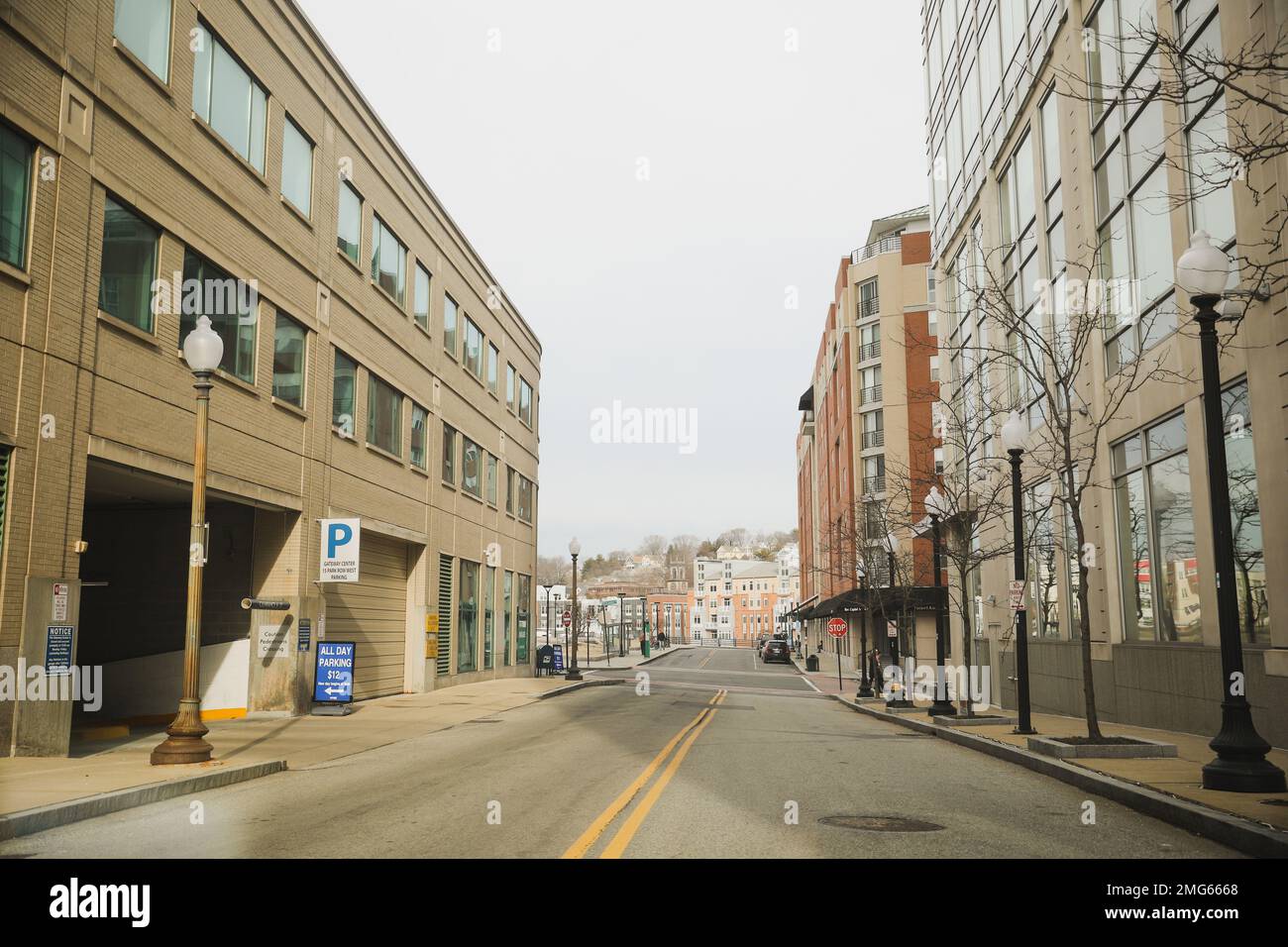 Street photos Rhode Island Providence urban buildings driving Stock ...