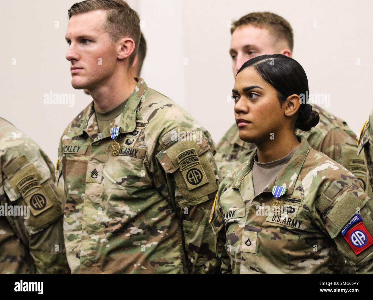 U.S. Army Paratroopers assigned to the 82nd Airborne Division receive ...