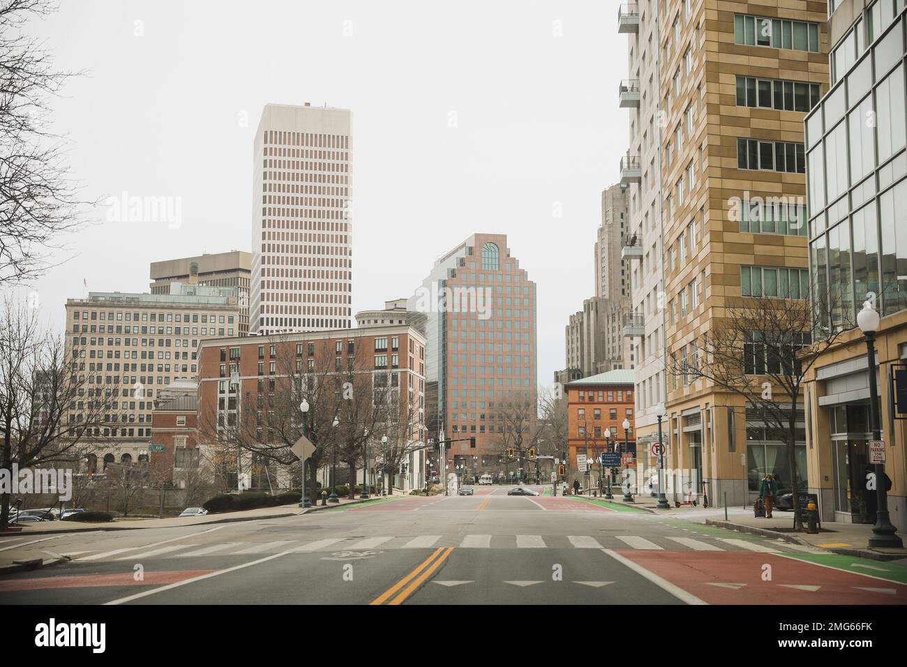 Street photos Rhode Island Providence urban buildings driving Stock ...