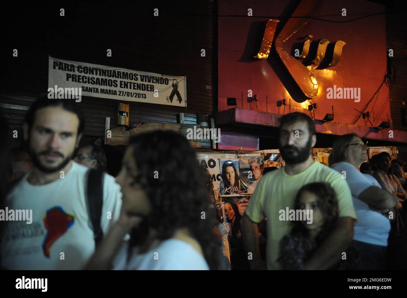 Boate Kiss nightclub Santa Maria city. Mourning vigil tribute to 242 ...