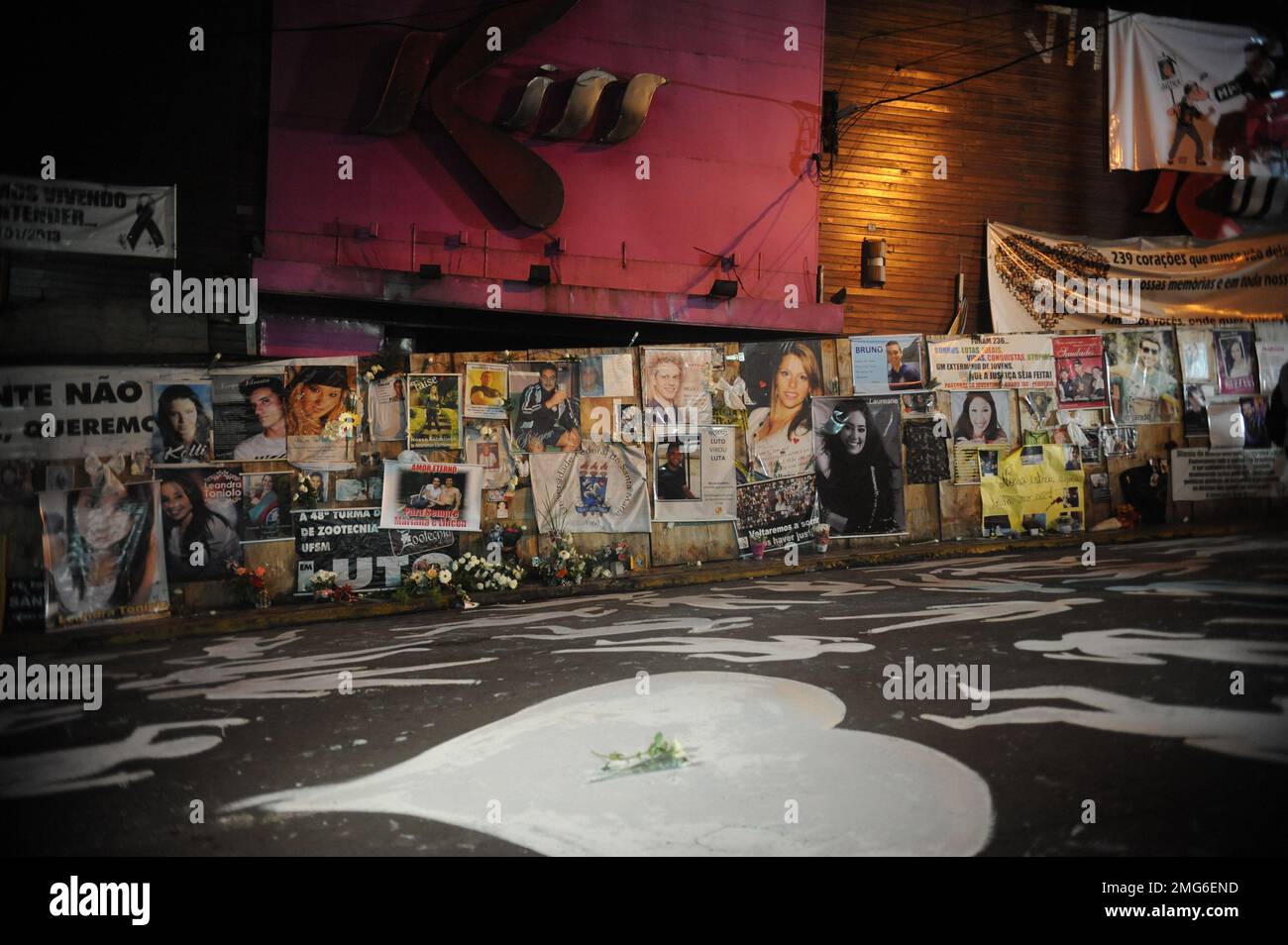 Boate Kiss nightclub Santa Maria city. Mourning vigil tribute to 242 ...