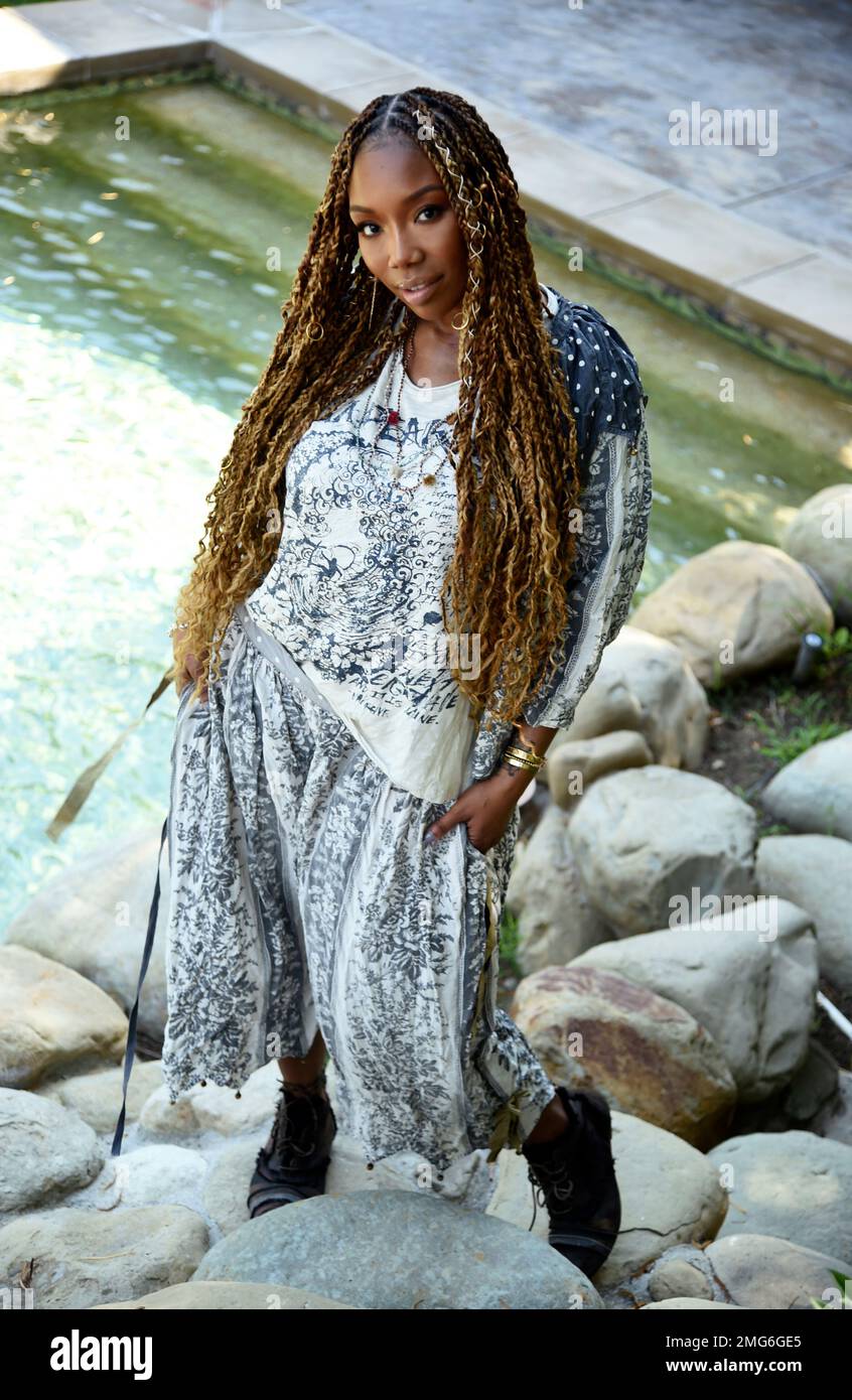 Singer/actress Brandy poses for a portrait, Sunday, Aug. 16, 2020, in ...