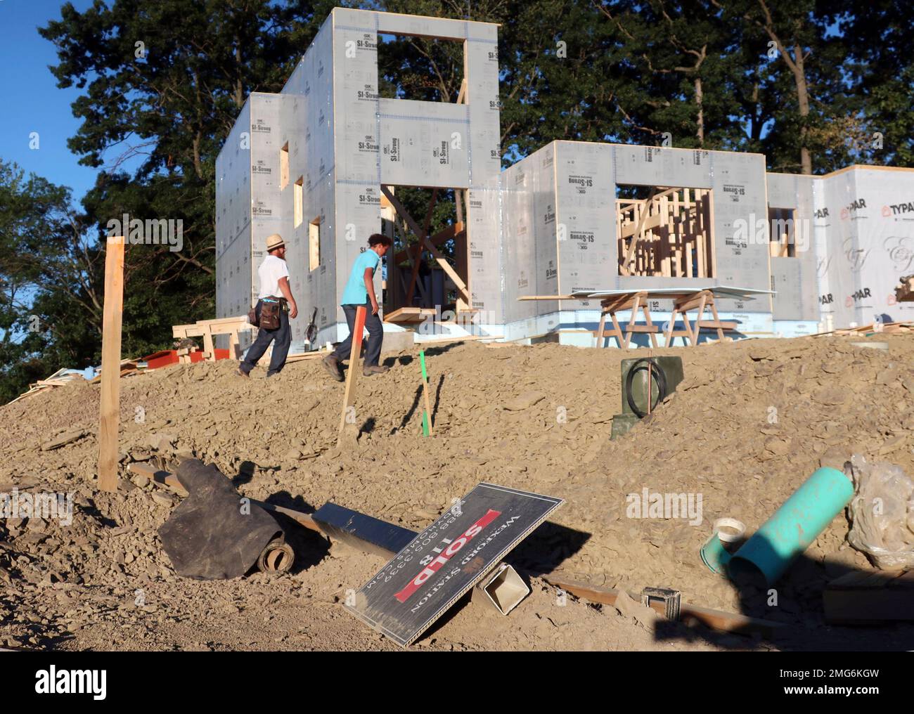 A new home is under construction on Wednesday, August 19, 2020, in Pine ...