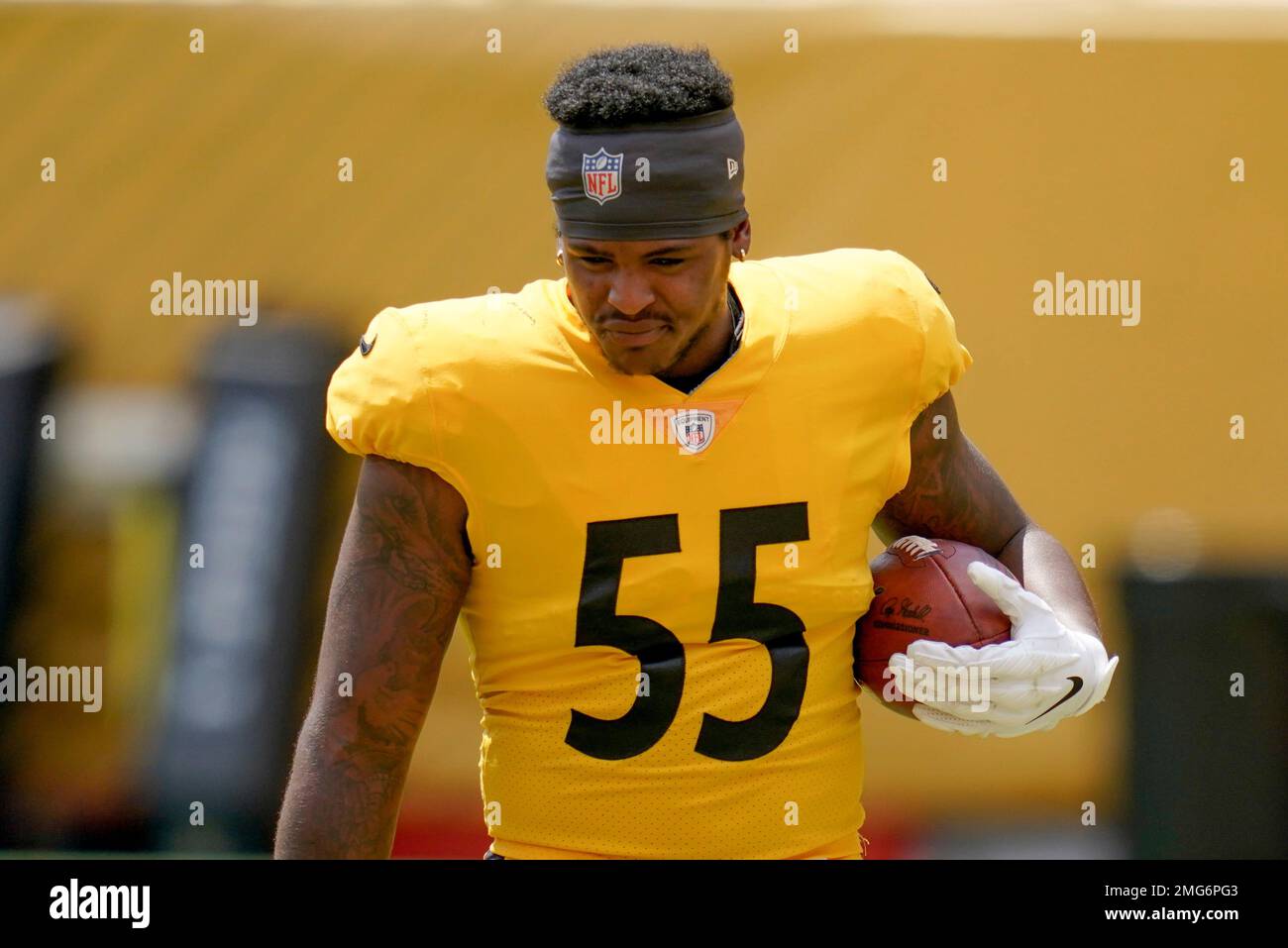 Pittsburgh Steelers linebacker Devin Bush (55) during an NFL football ...