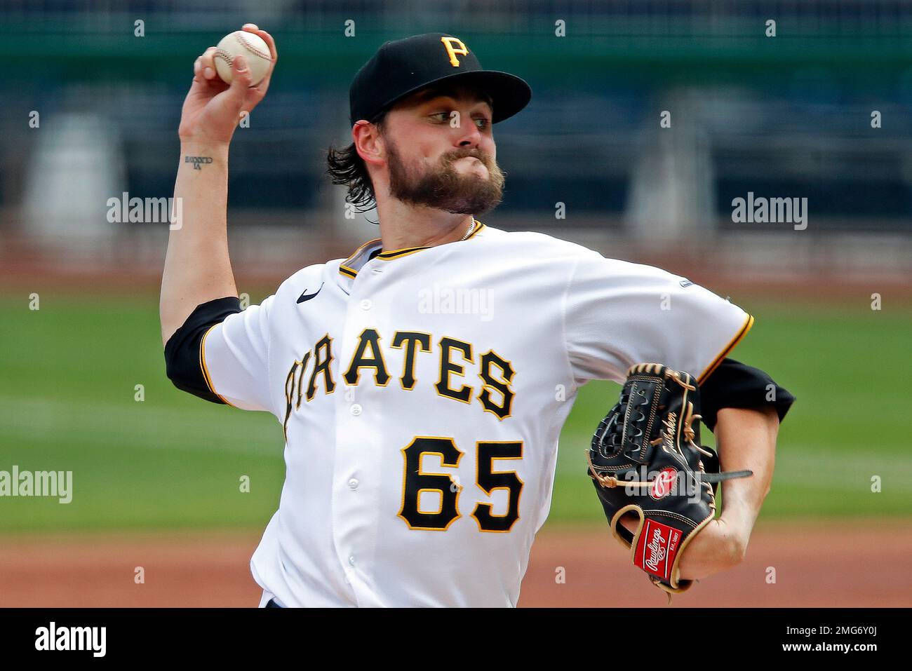 Pittsburgh Pirates starting pitcher JT Brubaker delivers during the ...